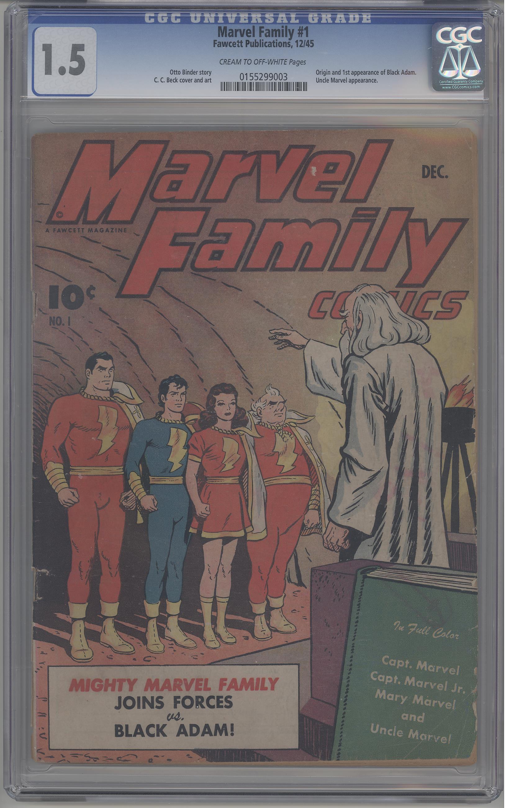Marvel Family #1 / CGC 1.5 / Origin and First Appearance of Black Adam ...